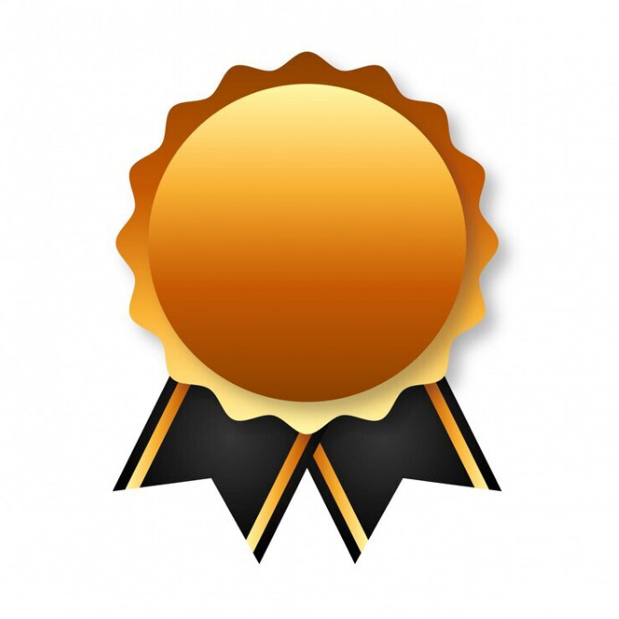 White Abstract Award Ribbon Instagram Post Template | PosterMyWall