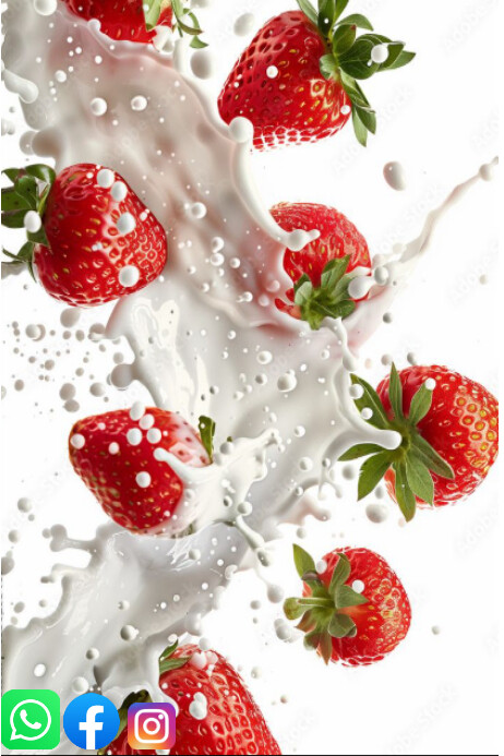 Copy of White Abstract Berry Splash Poster | PosterMyWall