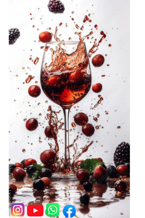 Copy of White Abstract Berry Splash Poster | PosterMyWall