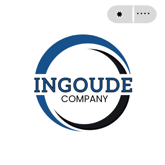 Modèle White Abstract Blue and Black ingoude digital marketing logo ...