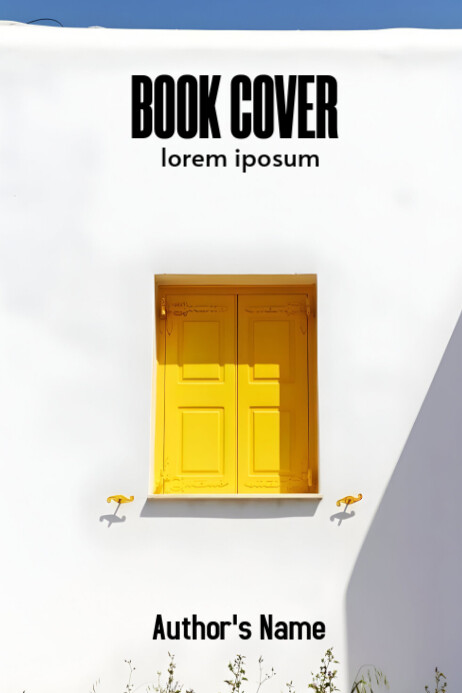 White Abstract Book Cover Design Poster Template | PosterMyWall