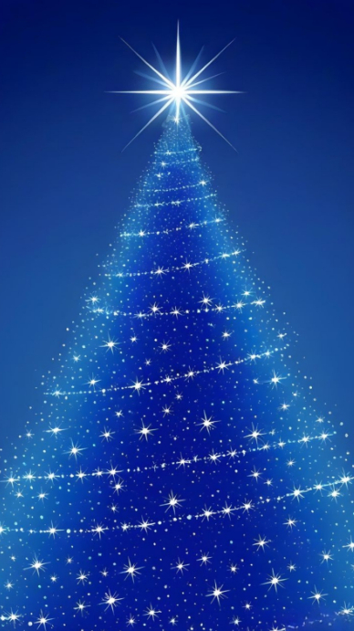 White Abstract Celestial Blue Christmas Tree Instagram Story Template ...