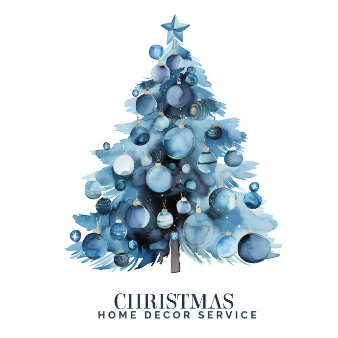 White Abstract Christmas Tree Logo Template | PosterMyWall