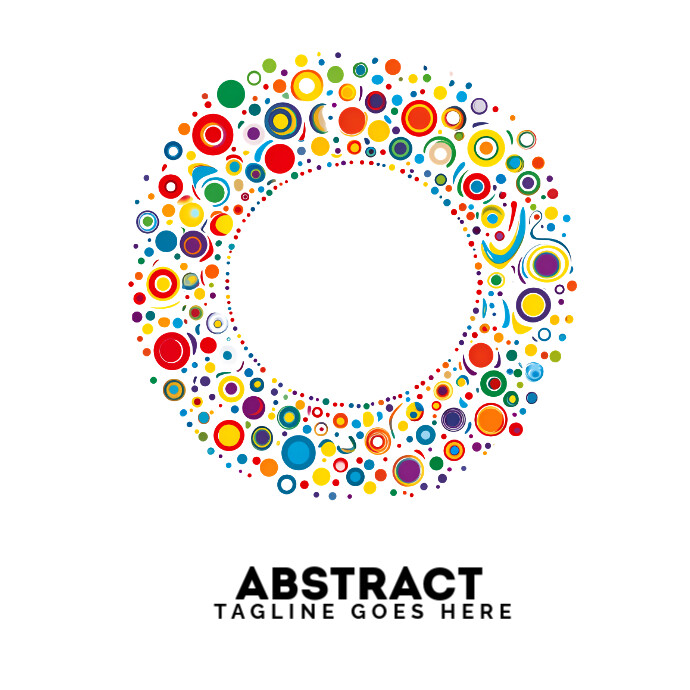 White Abstract Circle Logo Template | PosterMyWall