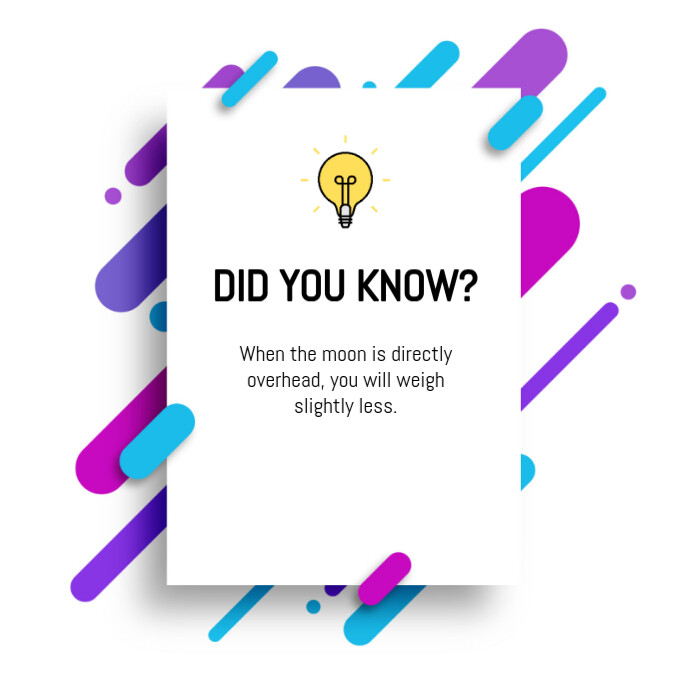 Copy of White Abstract Did You Know Instagram Post | PosterMyWall