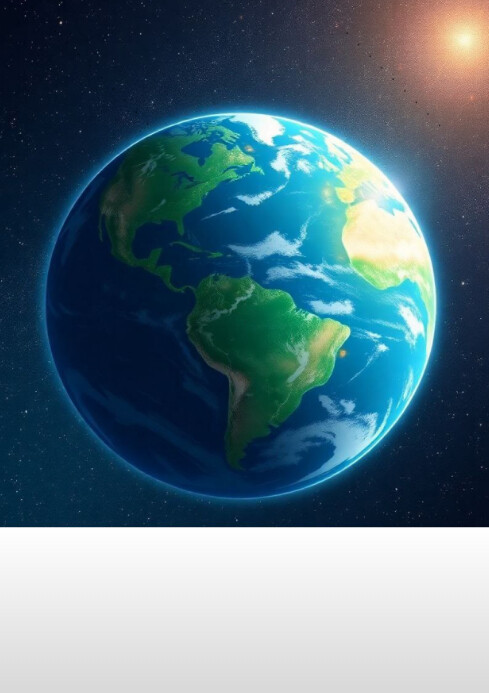 Plantilla de White Abstract Earth Day A4 | PosterMyWall