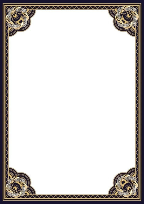 Copy of White Abstract Elegant Gold Frame Luxury Background A4 ...
