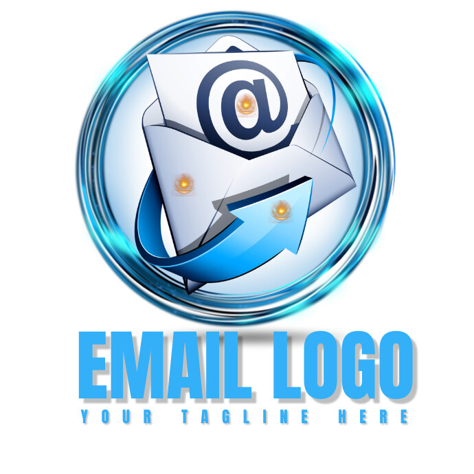 White Abstract Email Logo Logo Template | PosterMyWall