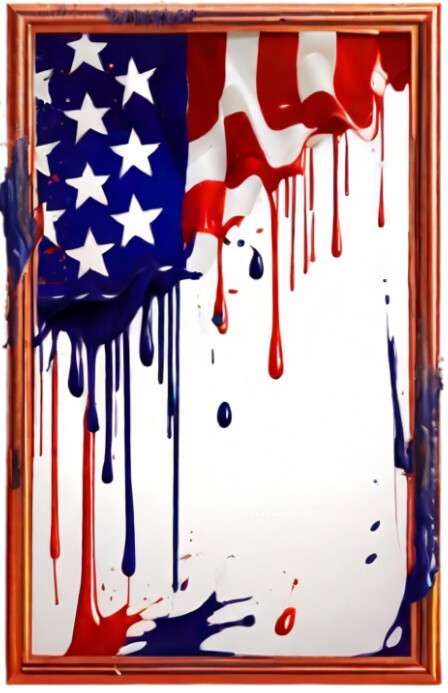 White Abstract Frame United States Tabloid Template | PosterMyWall