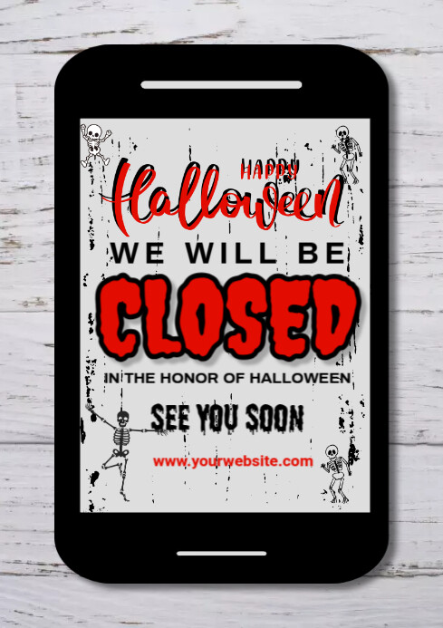 Halloween Closed Sign