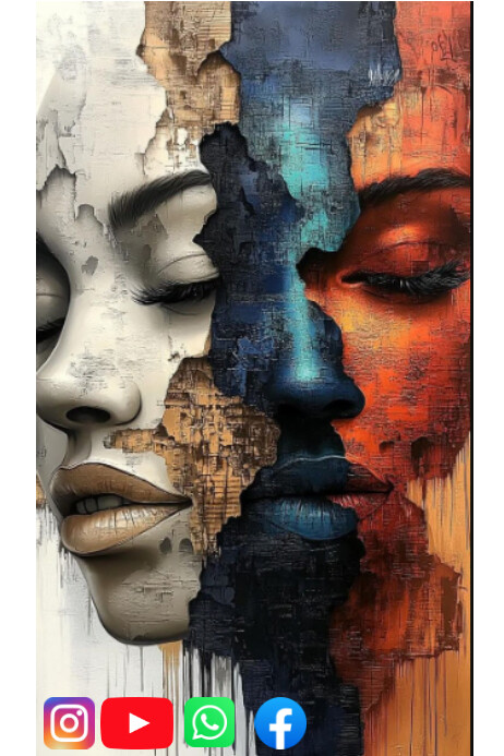 Plantilla de White Abstract Head Painting Poster | PosterMyWall