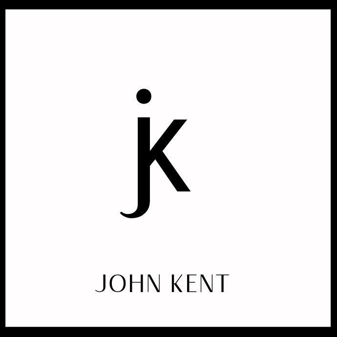 White Abstract John Kent Logo Template | PosterMyWall