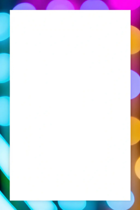 White Abstract Neon Glow Frame Poster Template | PosterMyWall