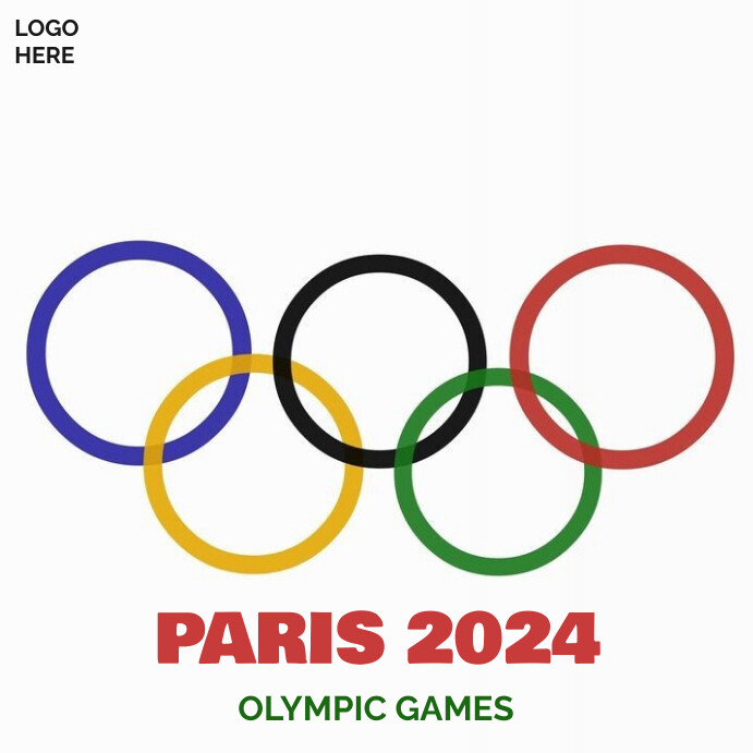 Modèle White Abstract Paris Olympic Games Instagram | PosterMyWall