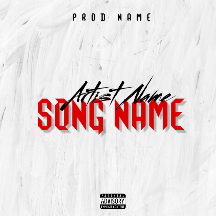 White Abstract Texture Song Album Cover Albu Templat | PosterMyWall