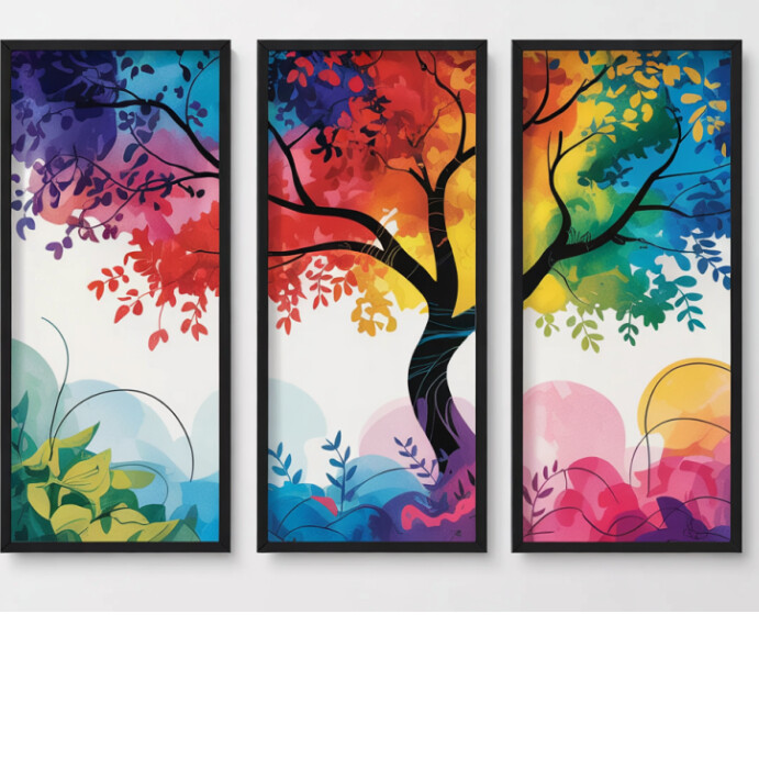 Copy of White Abstract Vibrant Tree Symphony Instagram Post | PosterMyWall