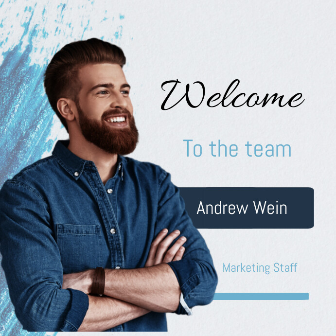 Modèle White Abstract Welcome Instagram Post | PosterMyWall