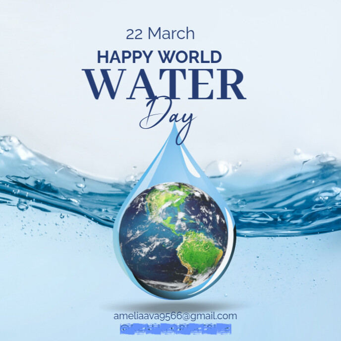 Copy of White Abstract World Water Day Album Cover | PosterMyWall