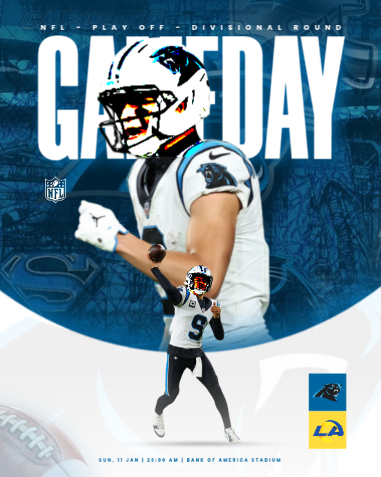 White Abstrak American Football Game Day Instagram Portrait Template ...