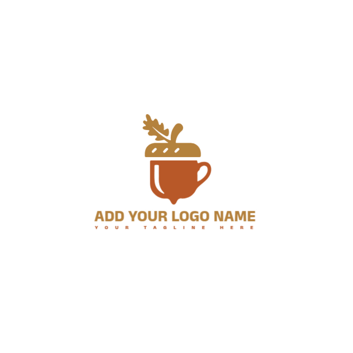 White Acorn Beverage/drink Company Logo, Natural Drink Logo, Organic ...