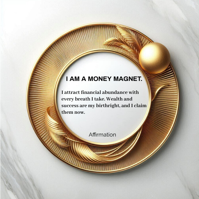 White Affirmation Instagram Post Templat | PosterMyWall