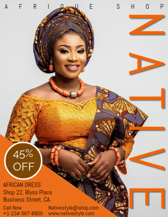 White African Fashion Flyer Template | PosterMyWall