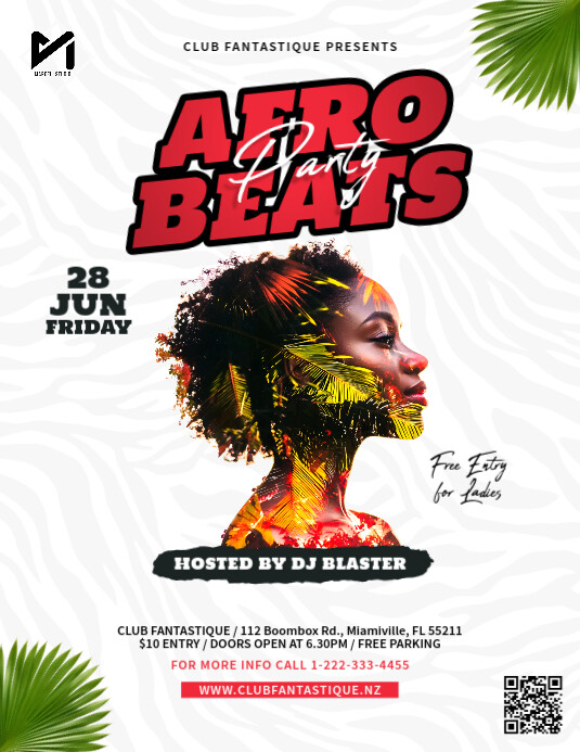 Afrobeats Party Flyer Template | PosterMyWall