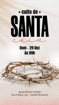 Brown Alegre Convite De Santa Ceia História Do Instagram Modelo | PosterMyWall