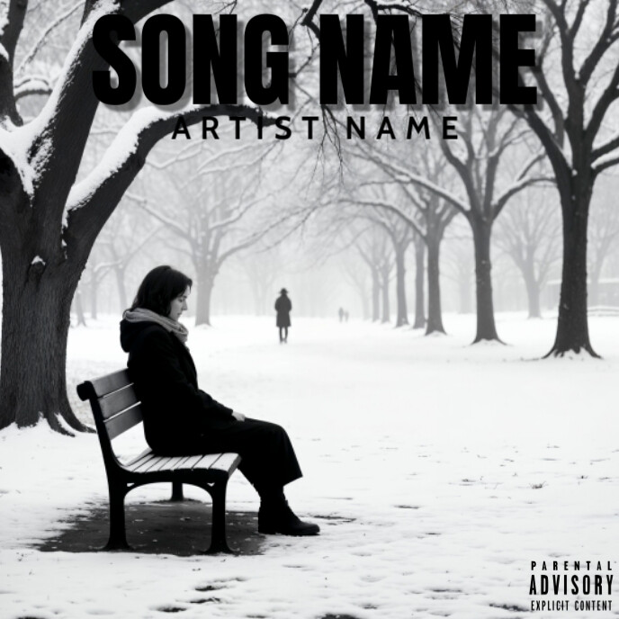 White Alone Cover Album Cover Template | PosterMyWall