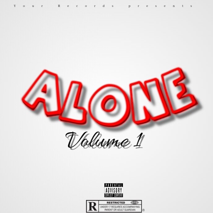 Copy of White Alone Sad Album Cover | PosterMyWall