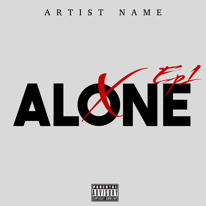 White Alone Song Cover Album Cover Templat | PosterMyWall