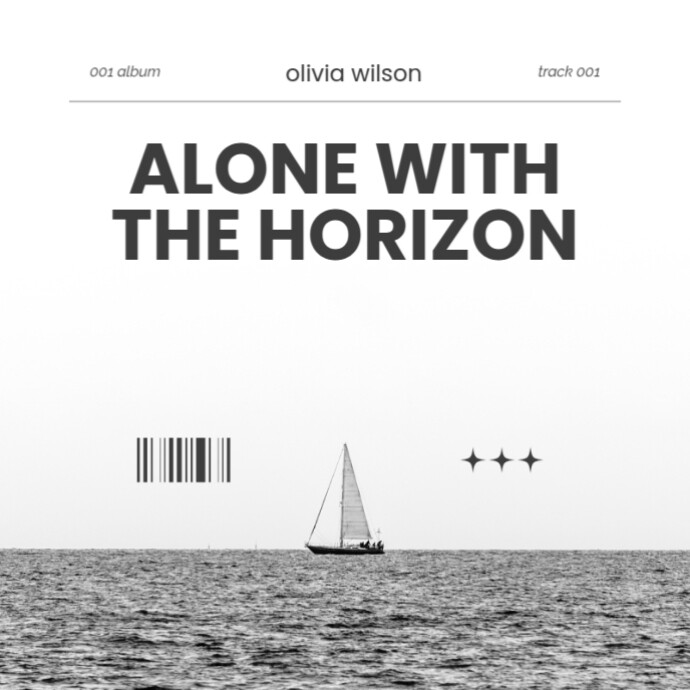 White Alone With The Horizon Album Cover Templat | PosterMyWall