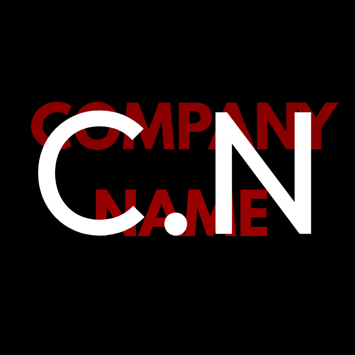 White and black C N word name logo Template | PosterMyWall