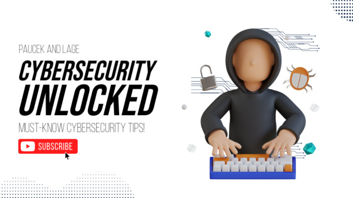 White and Black Illustrative Cybersecurity YouTube Thumbnail Template ...