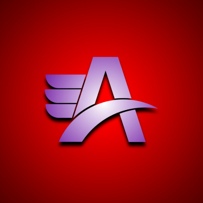 White and blue gradient color Logo design tem Template | PosterMyWall