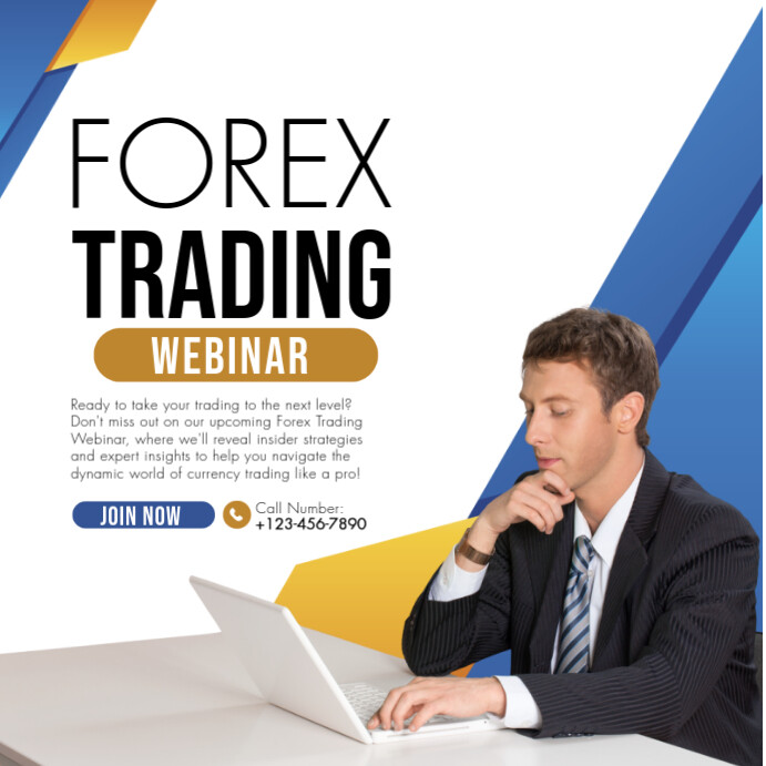 White and Blue Modern Forex Trading Webinar Instagram Post Template | PosterMyWall