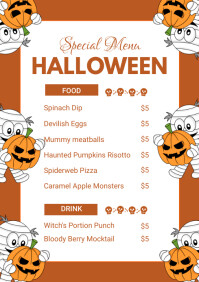Purple Special Halloween Menu Template | PosterMyWall