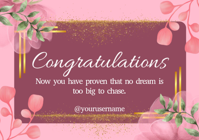 white and cream illustrative congratulation card Template | PosterMyWall