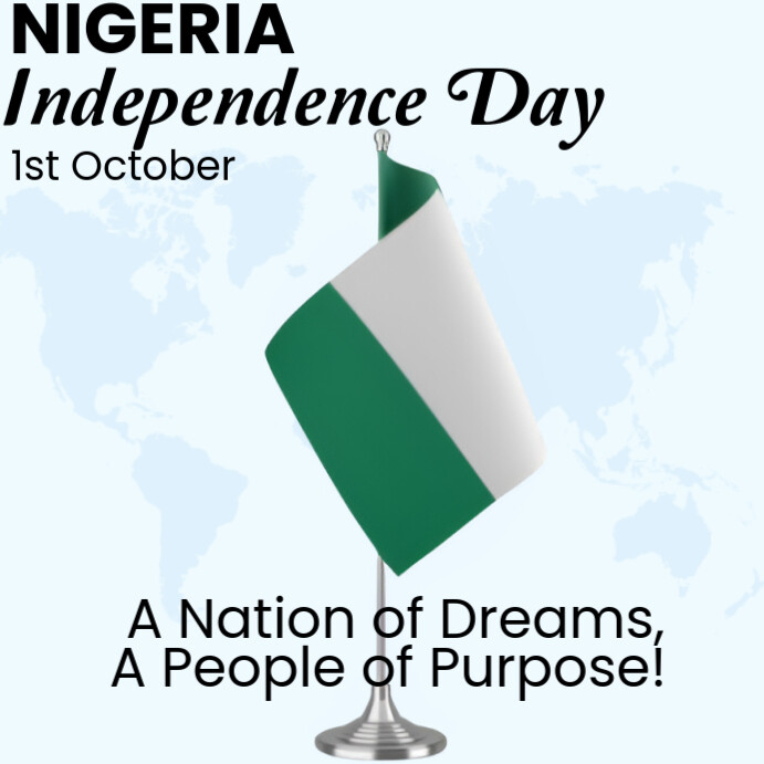 White and green Illustrative Nigeria Independence Day Instagram Post ...