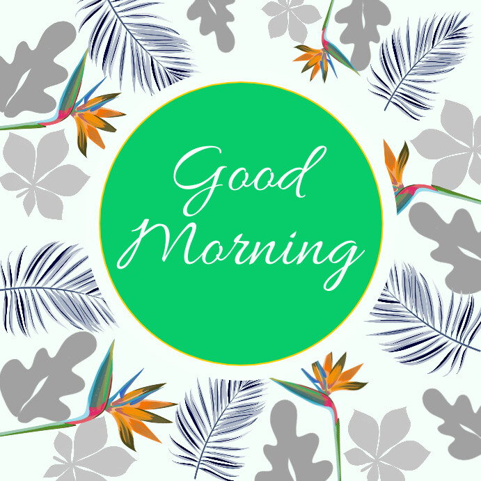 White and grey Joyful Good Morning Instagram Template | PosterMyWall