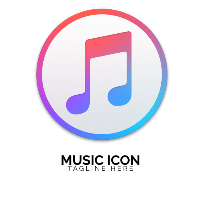 white and multicolored Music logo Template | PosterMyWall