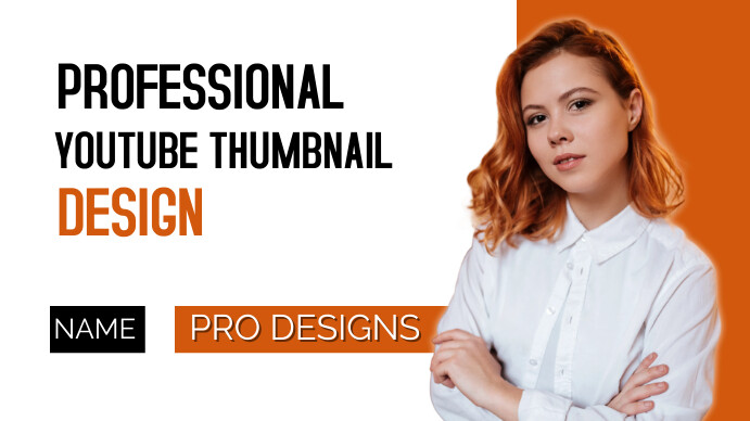 White and Orange Professional Youtube Thumbn Template | PosterMyWall