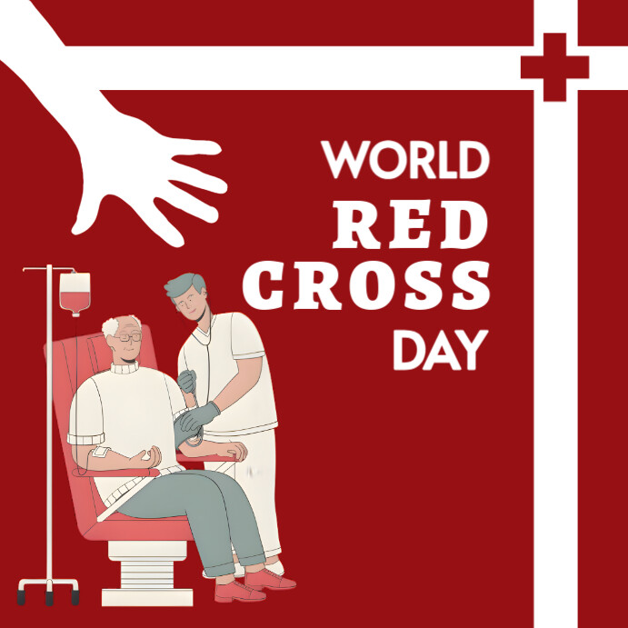 Copy of White And Red Illustrative World Red Cross Day Instagram Post ...