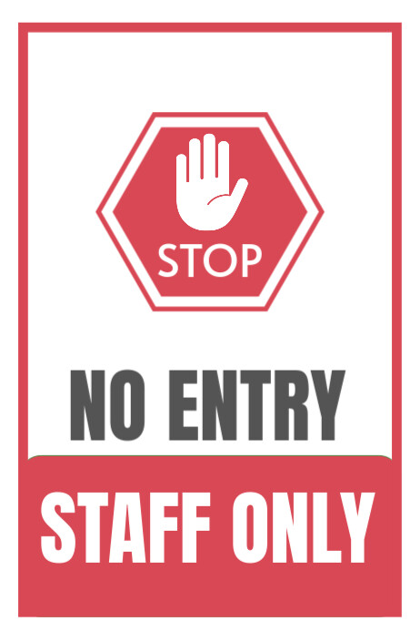 Copy of white and red minimalist no entry sign poster | PosterMyWall
