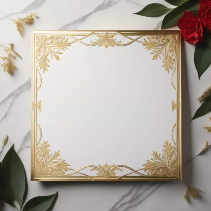 White and red wedding card design Template | PosterMyWall