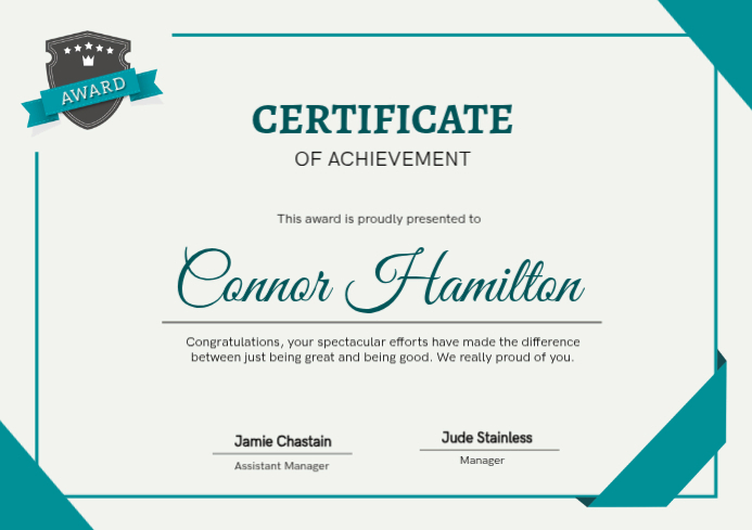 White and Tosca Minimalist Certificate of Achievement Template ...
