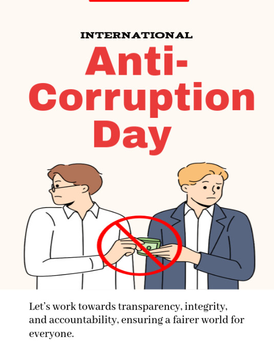 Copy of White Anti Corruption Day Flyer (us Letter) | PosterMyWall