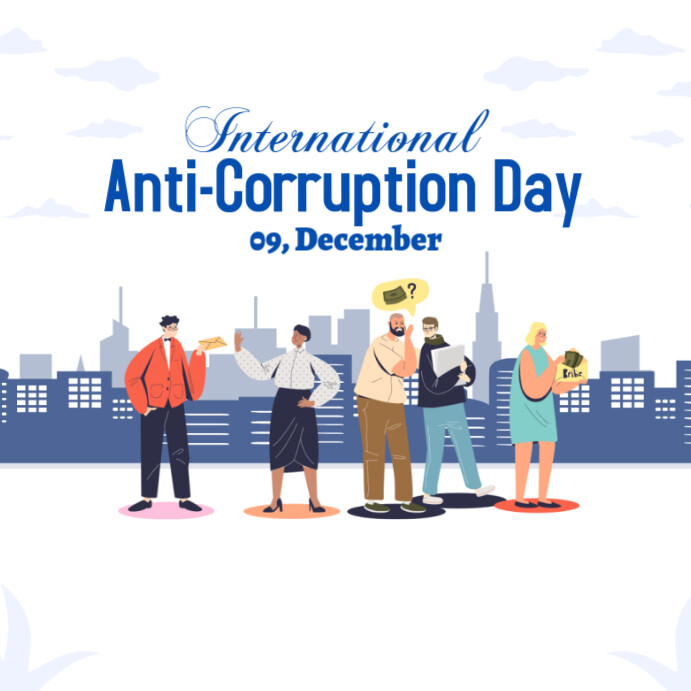 White Anti Corruption Instagram Post Template | PosterMyWall