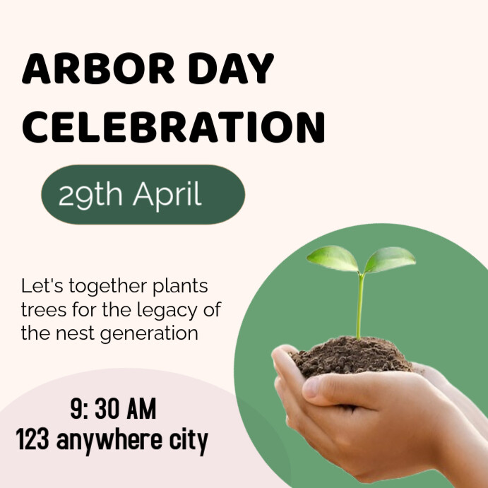White Arbor Day Celebration Instagram Post Template | PosterMyWall