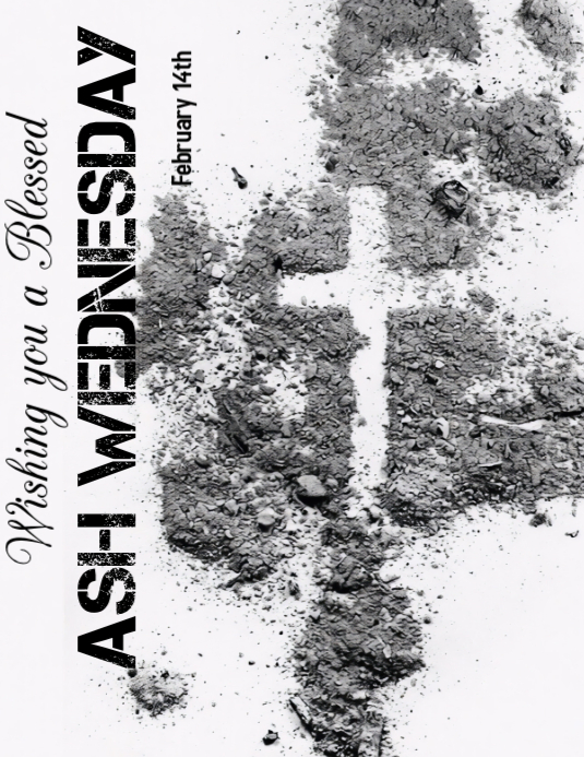 White Ash Wednesday Flyer Template | PosterMyWall